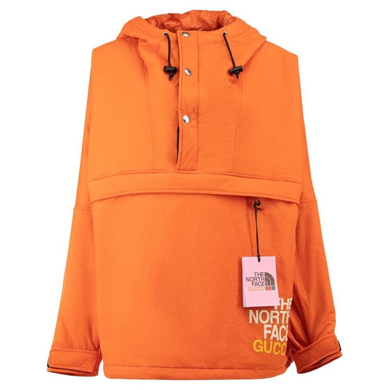 The North Face x GUCCI Women's Orange Logo-Print Ripstop Anorak Jacket ...