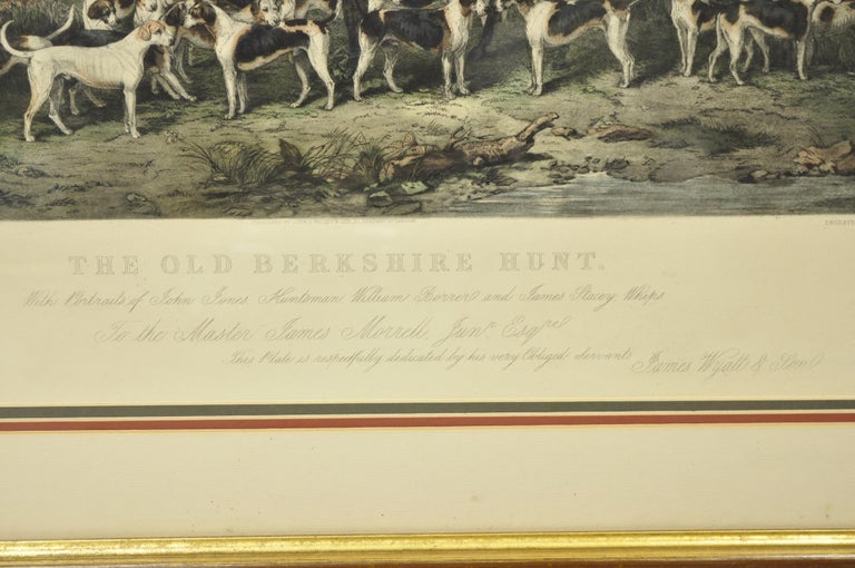 Old Berkshire Hunt Lithograph Framed Print Painting by John Goode ...
