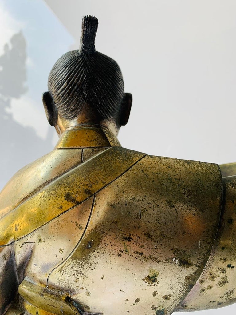 THE ONE, Japanese Samurai Sculpture in Solid Brass For Sale at 1stDibs ...