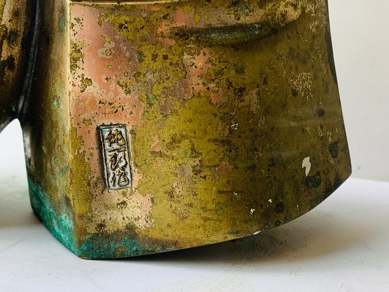 THE ONE, Japanese Samurai Sculpture in Solid Brass For Sale at 1stDibs ...