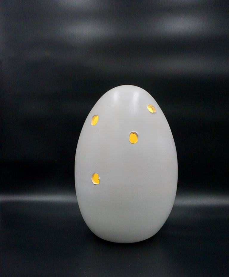 Origin of God Sculptural White Ceramic Table Lamp, Tribute to Lucio ...