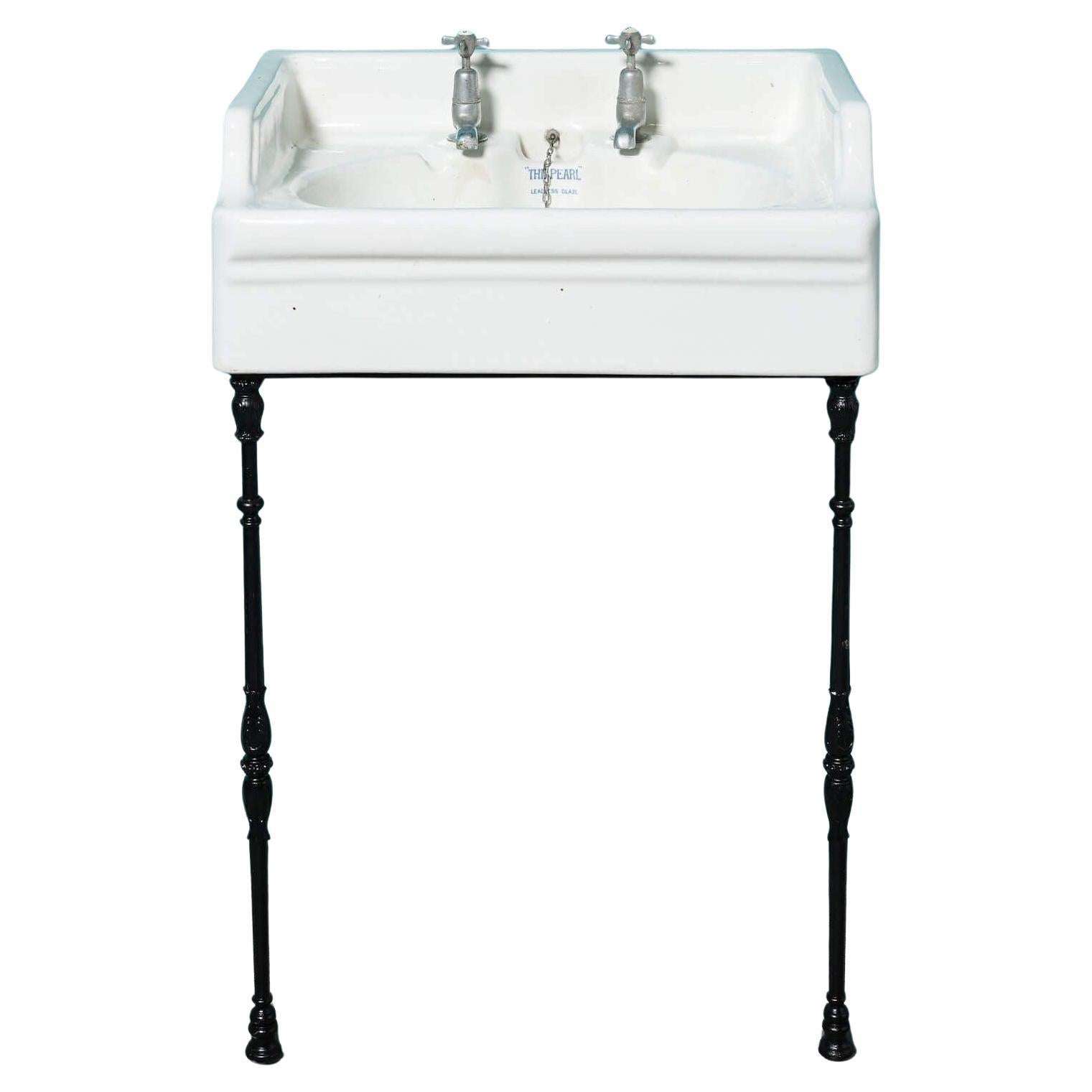 Reclaimed Art Deco Bathroom Pedestal Basin For Sale at 1stDibs | art ...