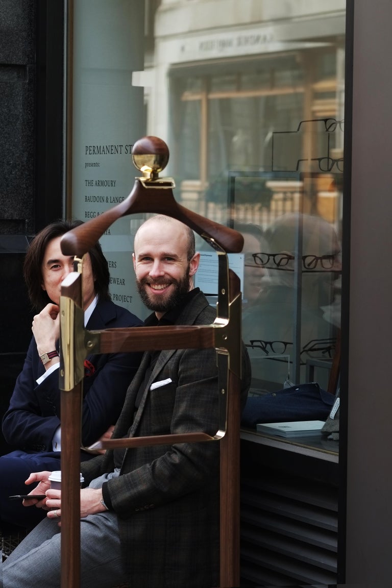 Permanent Style Valet Stand by Honorific in Solid Brass and Black ...