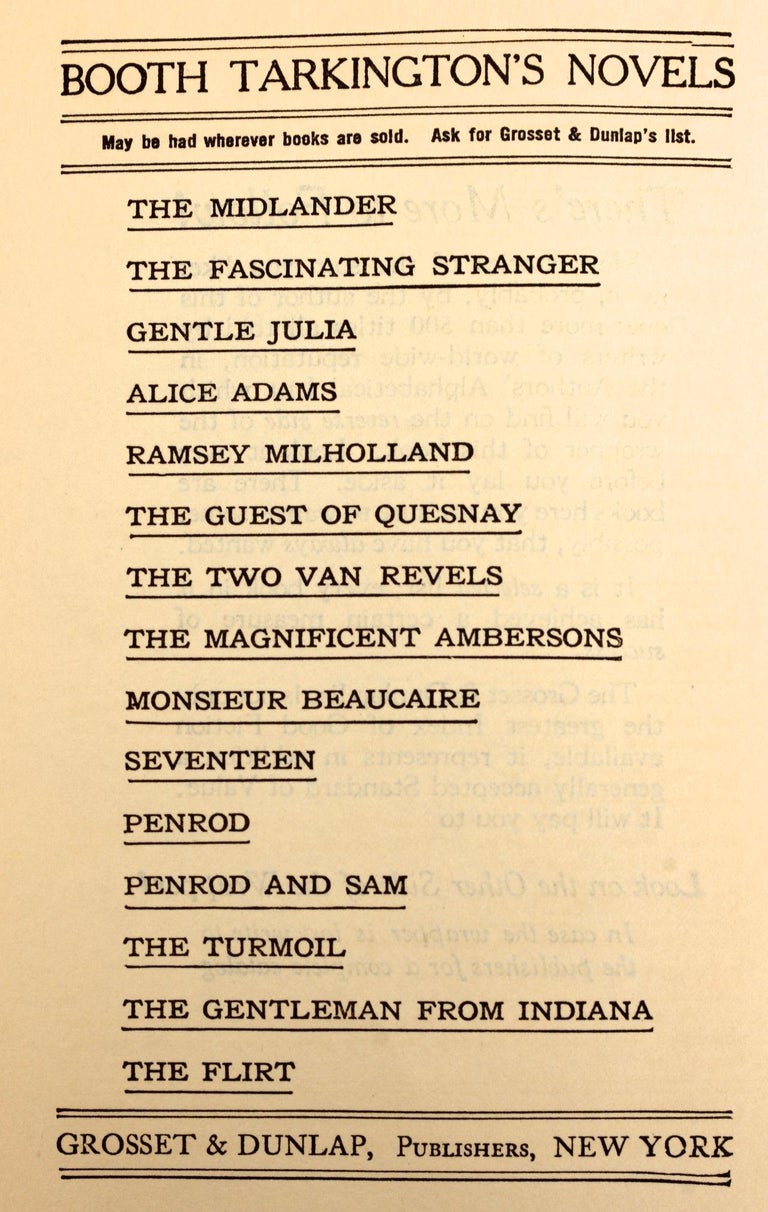 The Plutocrat by Booth Tarkington, First Edition For Sale at 1stDibs