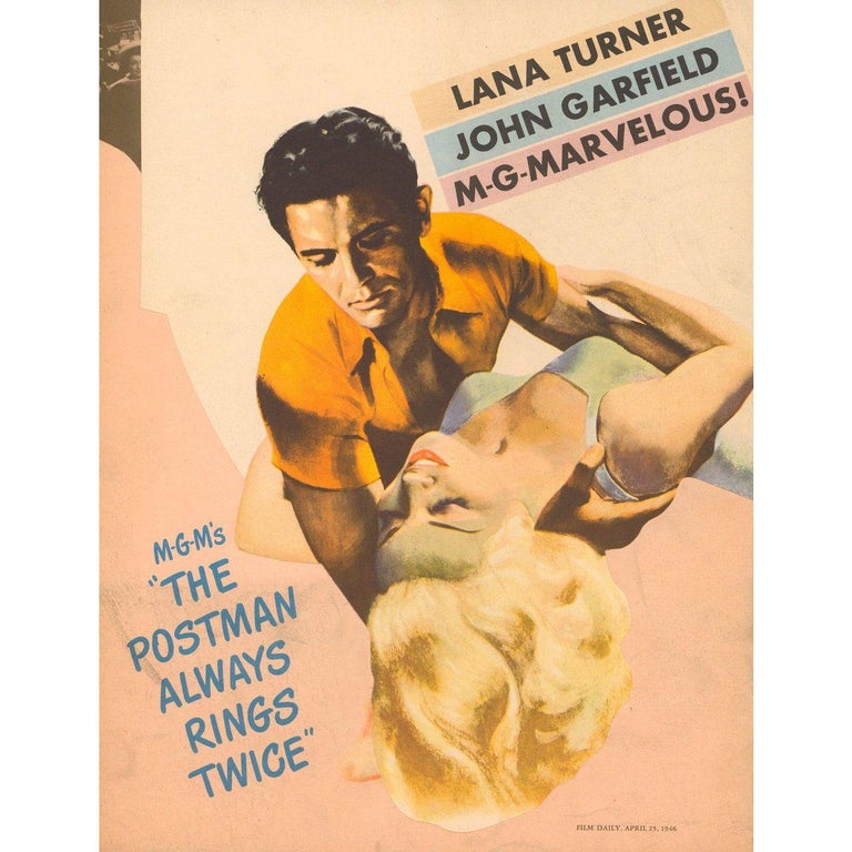 Postman Always Rings Twice 1946 U.S. Trade Ad For Sale at 1stDibs