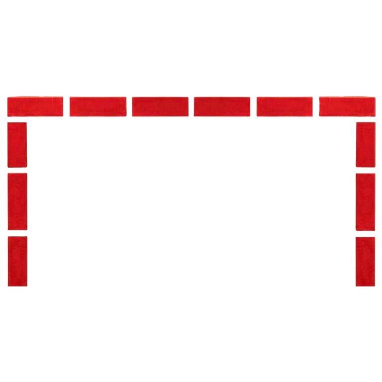 The Red Brick Table No. 5 by Richard Woods for Memphis MIlano Console ...