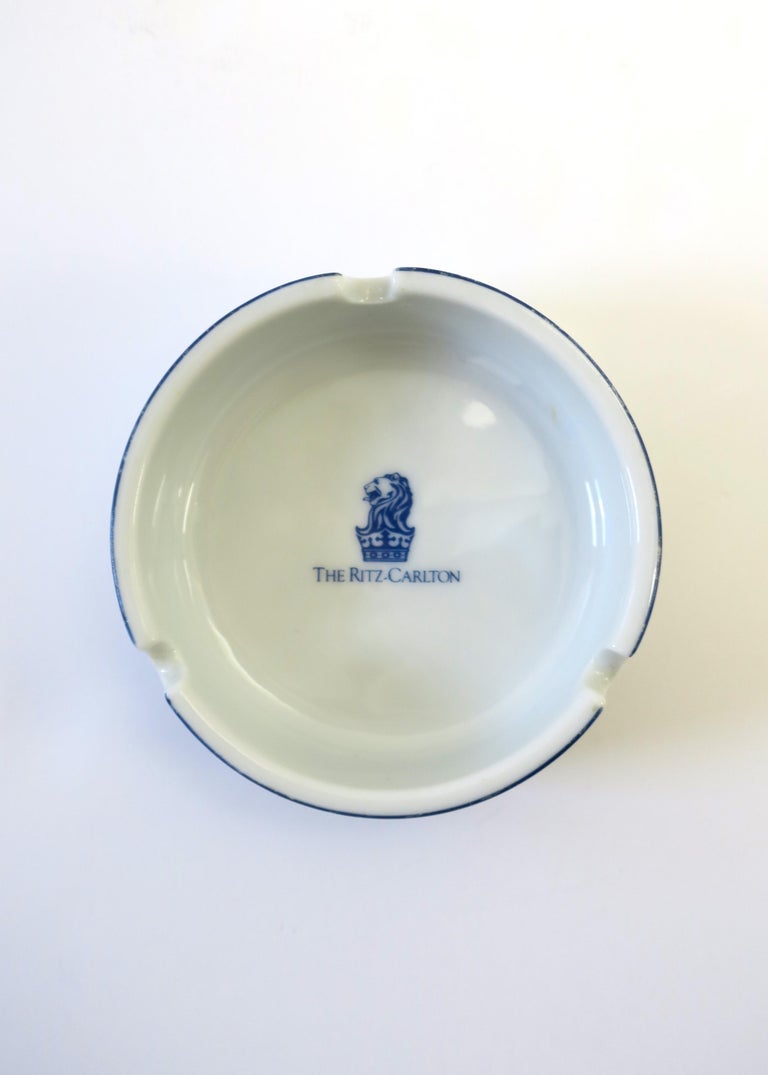 Ritz Carlton Blue and White Ashtray or Dish For Sale at 1stDibs