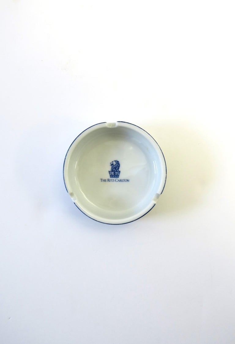 Ritz Carlton Blue and White Ashtray or Dish For Sale at 1stDibs