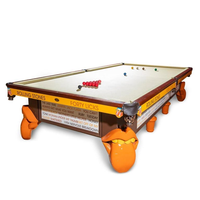 Rolling Stones Band 1989 "Steel Wheels Tour" Custom Made Snooker Table ...