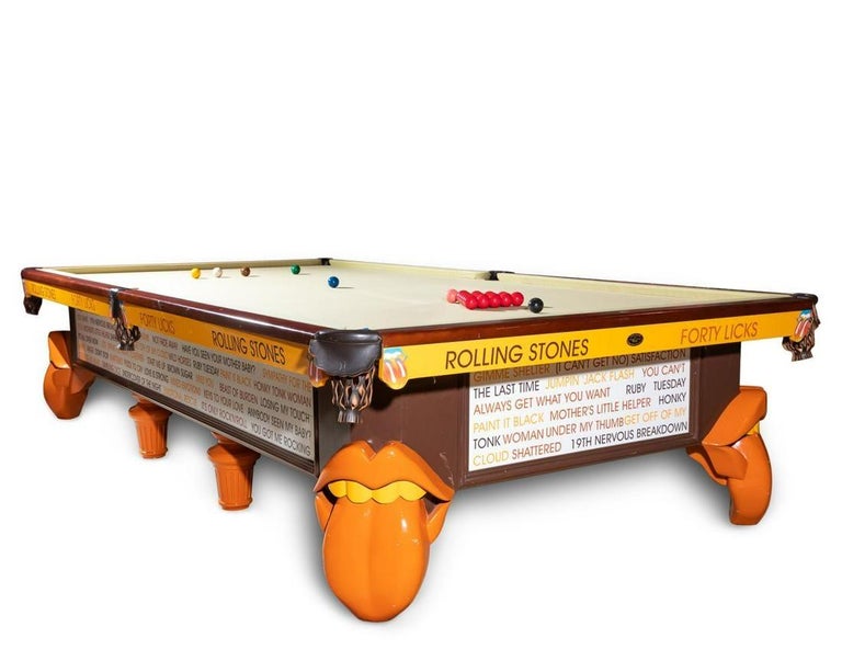 Rolling Stones Band 1989 "Steel Wheels Tour" Custom Made Snooker Table ...