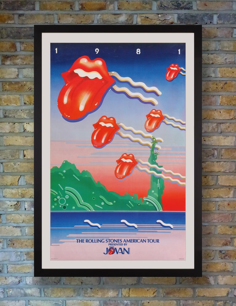 The Rolling Stones Original Vintage Tour Poster, American, 1981 at 1stDibs