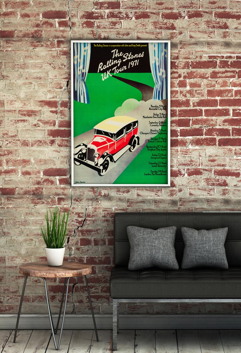 The Rolling Stones Original Vintage UK Tour Poster by John Pasche, 1971 ...