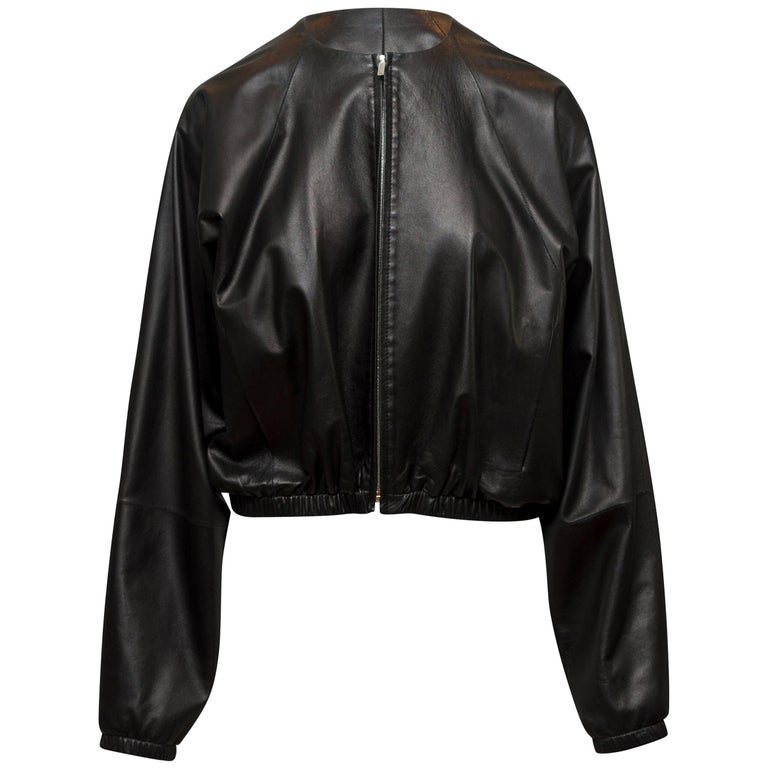 The Row Black Batwing Leather Jacket at 1stDibs | batwing row