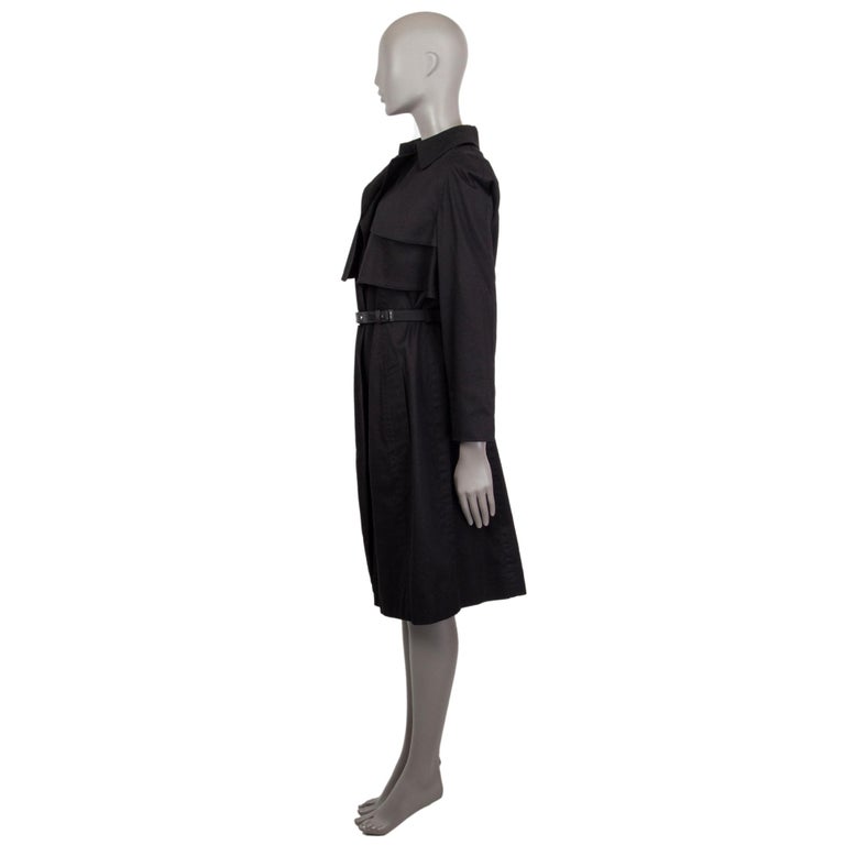 THE ROW black cotton TWO PIECE BELTED TRENCH Coat Jacket 6 S For Sale ...