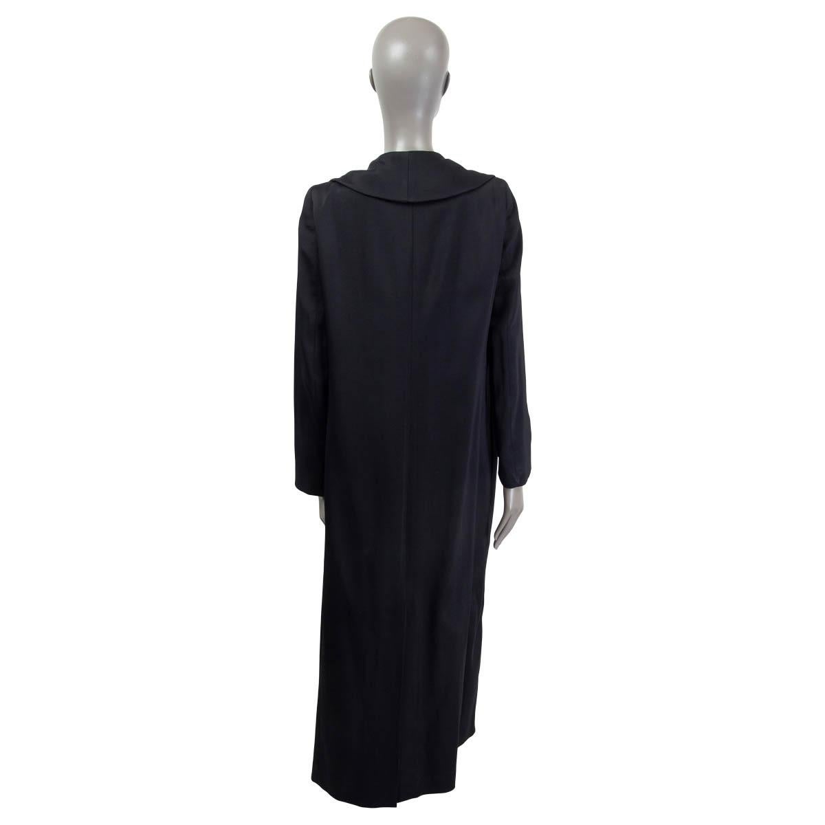 THE ROW black SHAWL COLLAR LONG OPEN Coat Jacket 10 L at 1stDibs