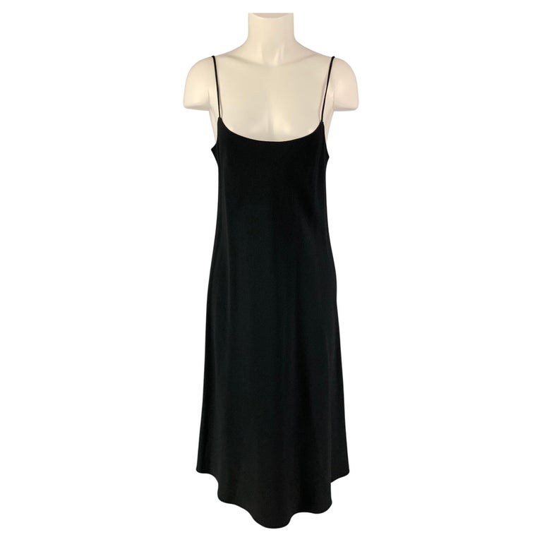 THE ROW Size M Black Acetate Blend Spaghetti Straps Dress For Sale at ...