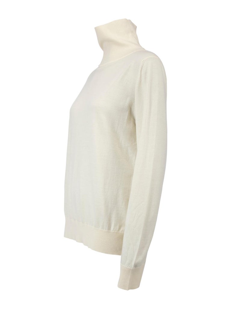 The Row Women's Ivory Caya Turtleneck in Merino Wool and Cashmere For ...
