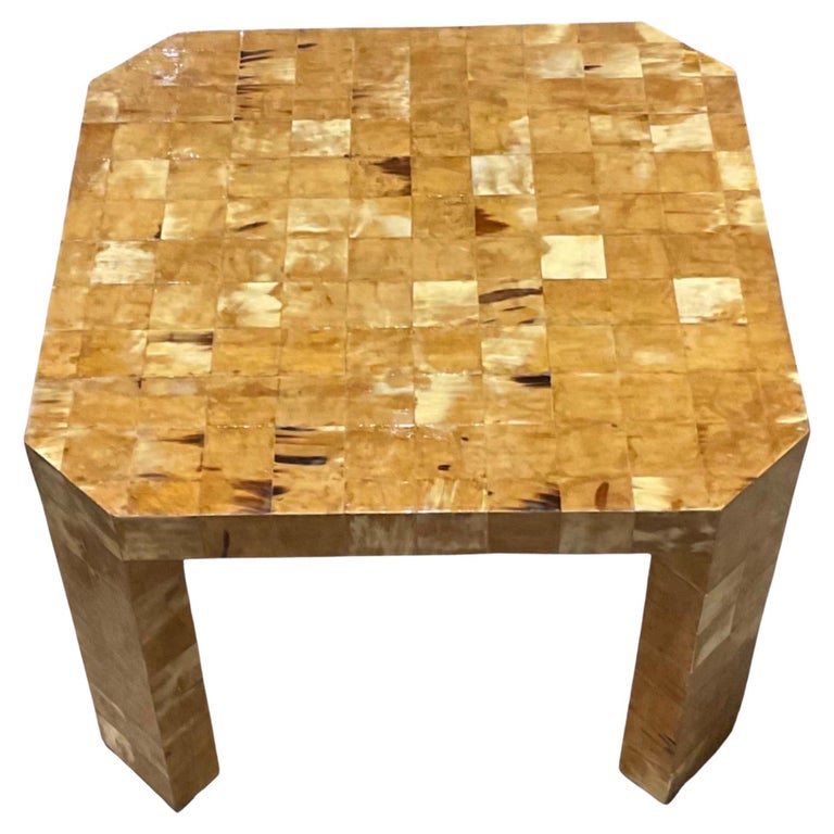 The Rudolph Collection Tessellated Horn Side Table For Sale at 1stDibs