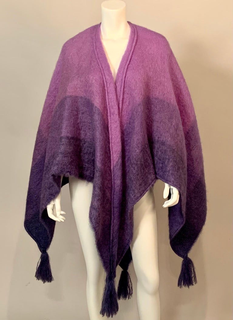 The Scotch House Ombred Lavender Mohair Cape For Sale at 1stDibs