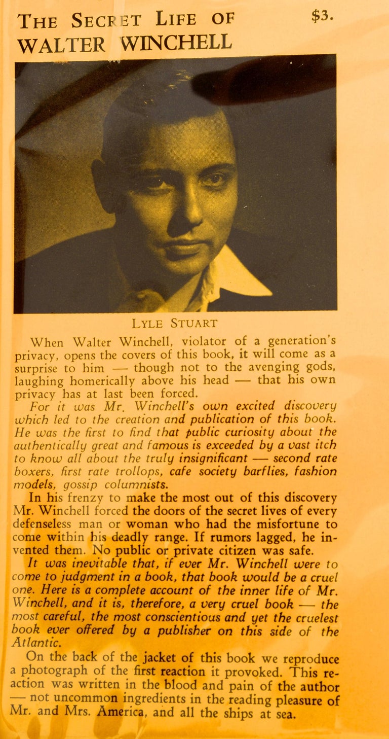 The Secret Life of Walter Winchell by Lyle Stuart, First Edition For ...