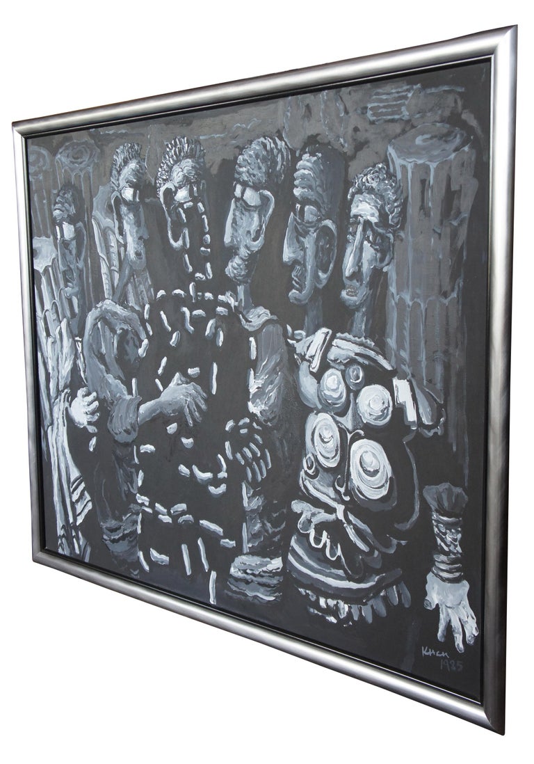 The Senate by Tom Keesee 1985 Black and White Expressionist Acrylic ...