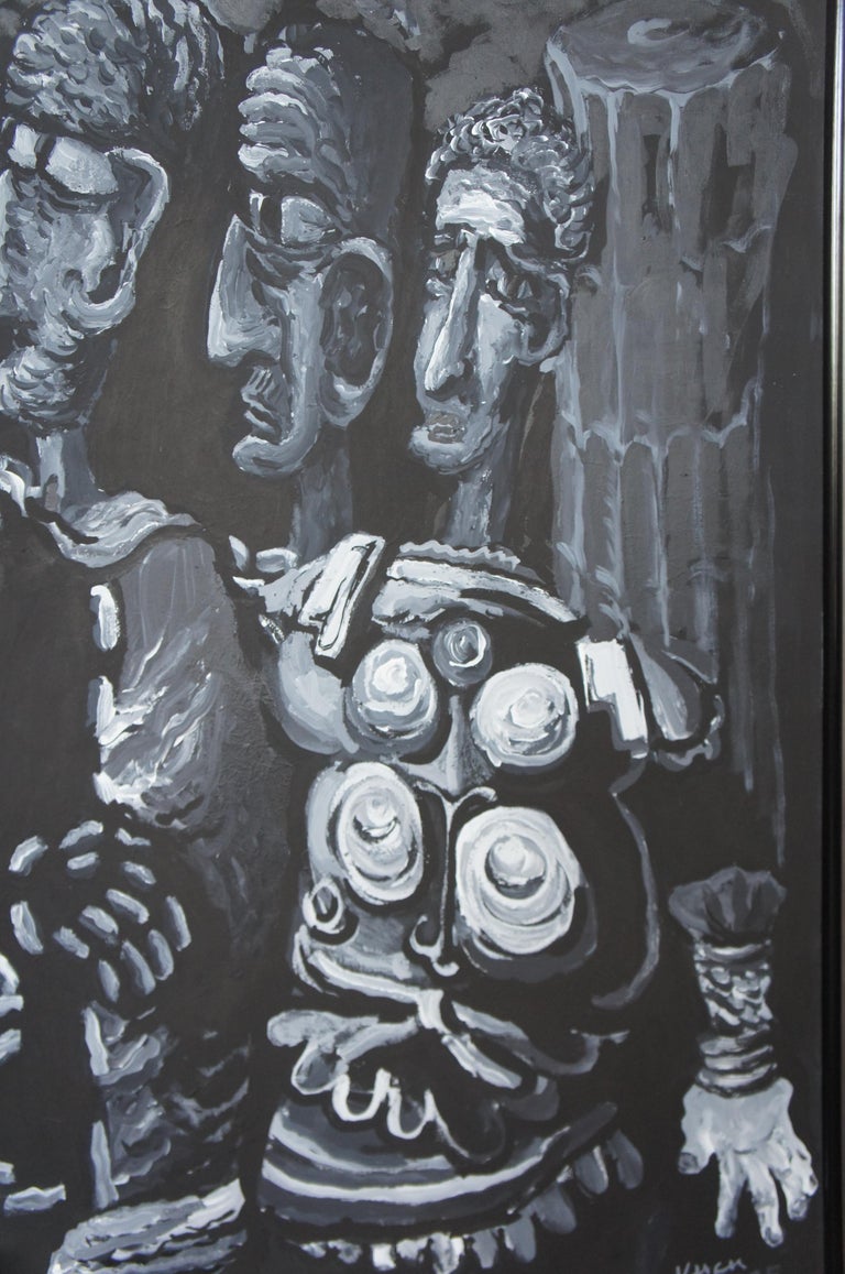 The Senate by Tom Keesee 1985 Black and White Expressionist Acrylic ...