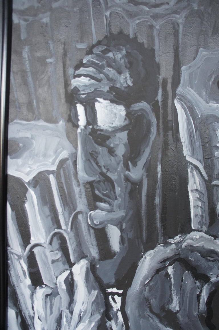 The Senate by Tom Keesee 1985 Black and White Expressionist Acrylic ...