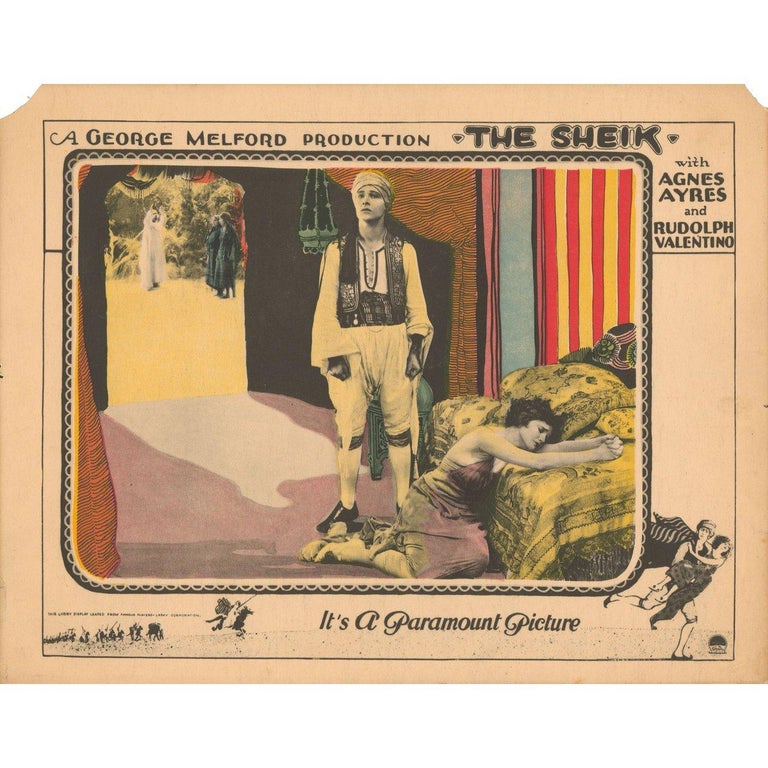 The Sheik 1921 U.S. Scene Card For Sale at 1stDibs