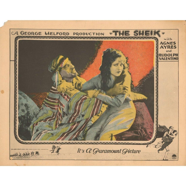 The Sheik 1921 U.S. Scene Card For Sale at 1stDibs