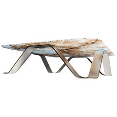 Contemporary Futuristic Center Table in Stainless Steel For Sale at ...