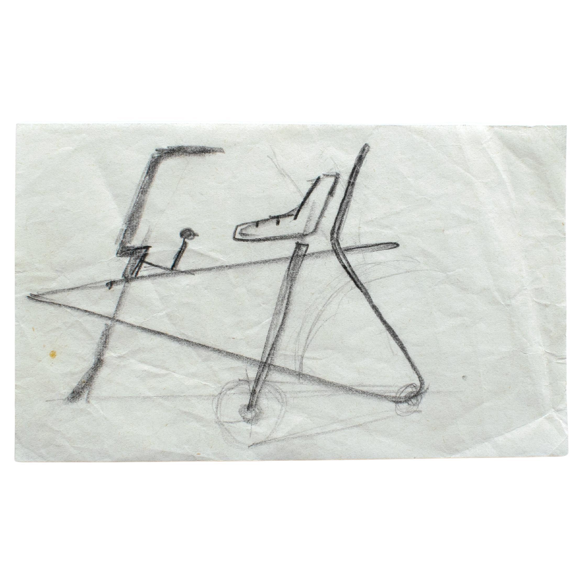 Die Skizze, die zur Ikone des Raleigh-Choppers wurde im Angebot bei 1stDibs