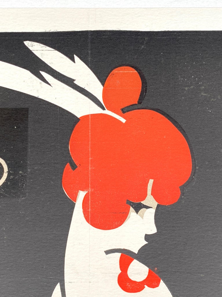 'The Slim Princess' Original Vintage Linocut Movie Poster, Swedish ...