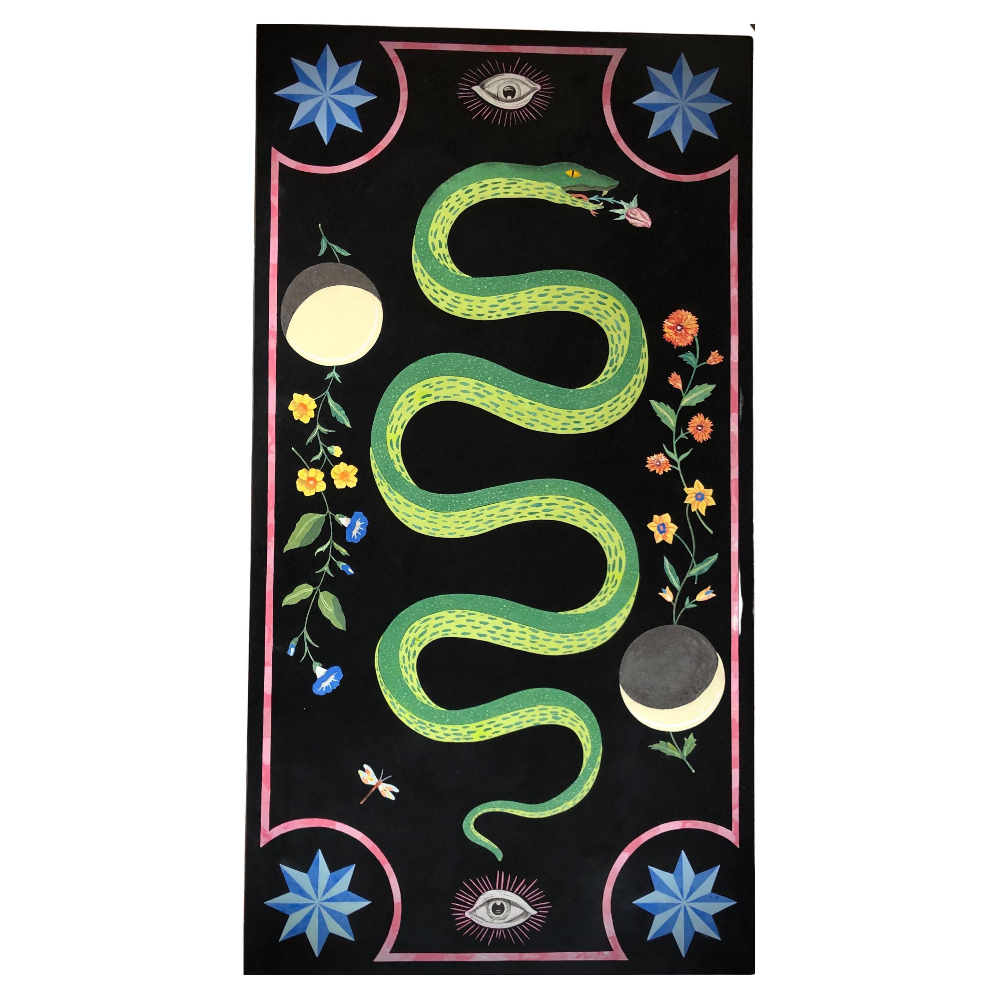 Fernando Laposse, Totomoxtle Snake Dining Table For Sale at 1stDibs