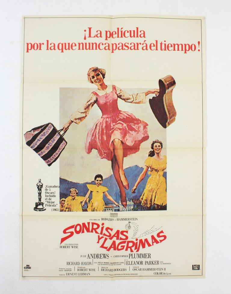 The Sound of Music Spanish Film Poster, 1965 For Sale at 1stDibs