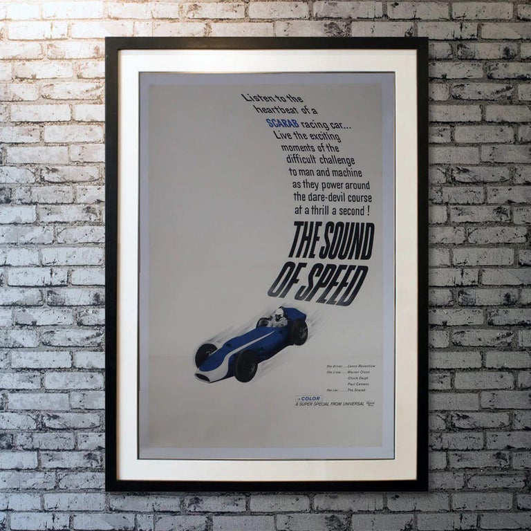 The Sound of Speed, Unframed Poster, 1962 For Sale at 1stDibs