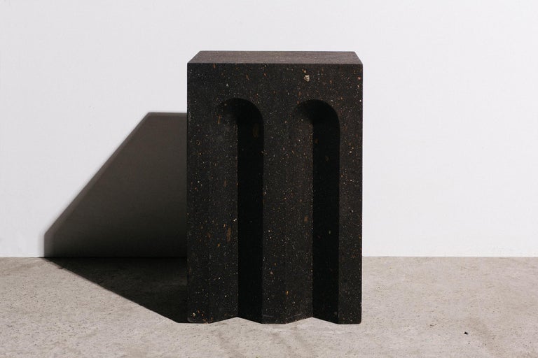 Geometric Side Table in Black Tuff For Sale at 1stDibs