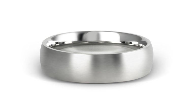 Customizable The Sullivan : Stainless Steel Brushed Slight Dome Comfort ...