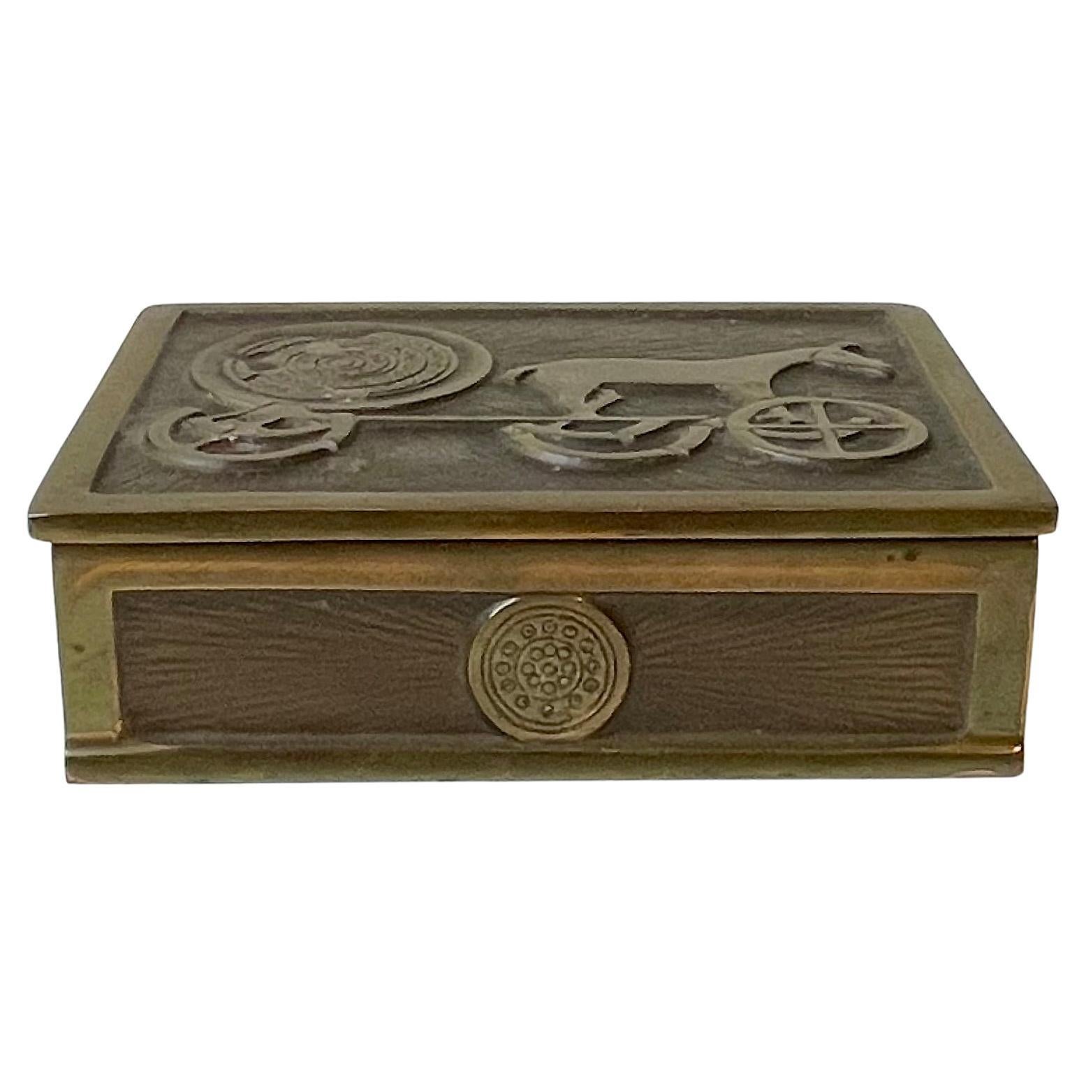 The Sun Chariot - Art Deco Cigar Box by N. Dam Ravn, Denmark For Sale ...