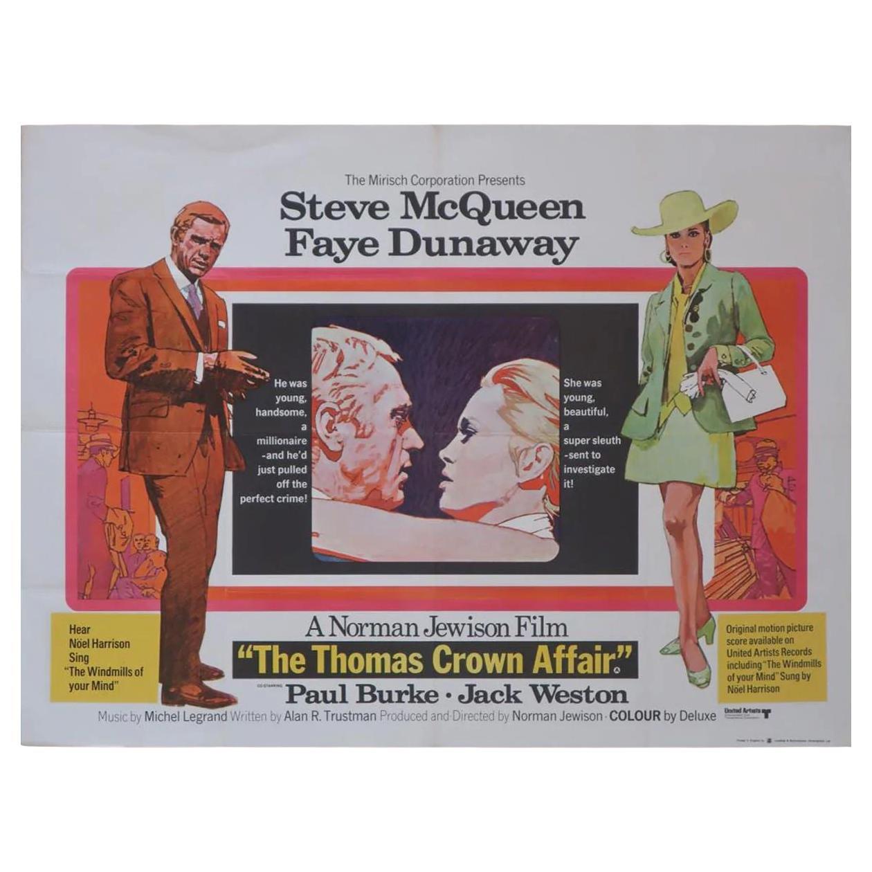 The Thomas Crown Affair, Unframed Poster, 1968 For Sale at 1stDibs