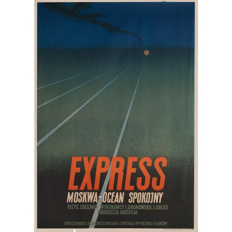 The Train Goes East R1953 Polish A1 Film Poster For Sale at 1stDibs