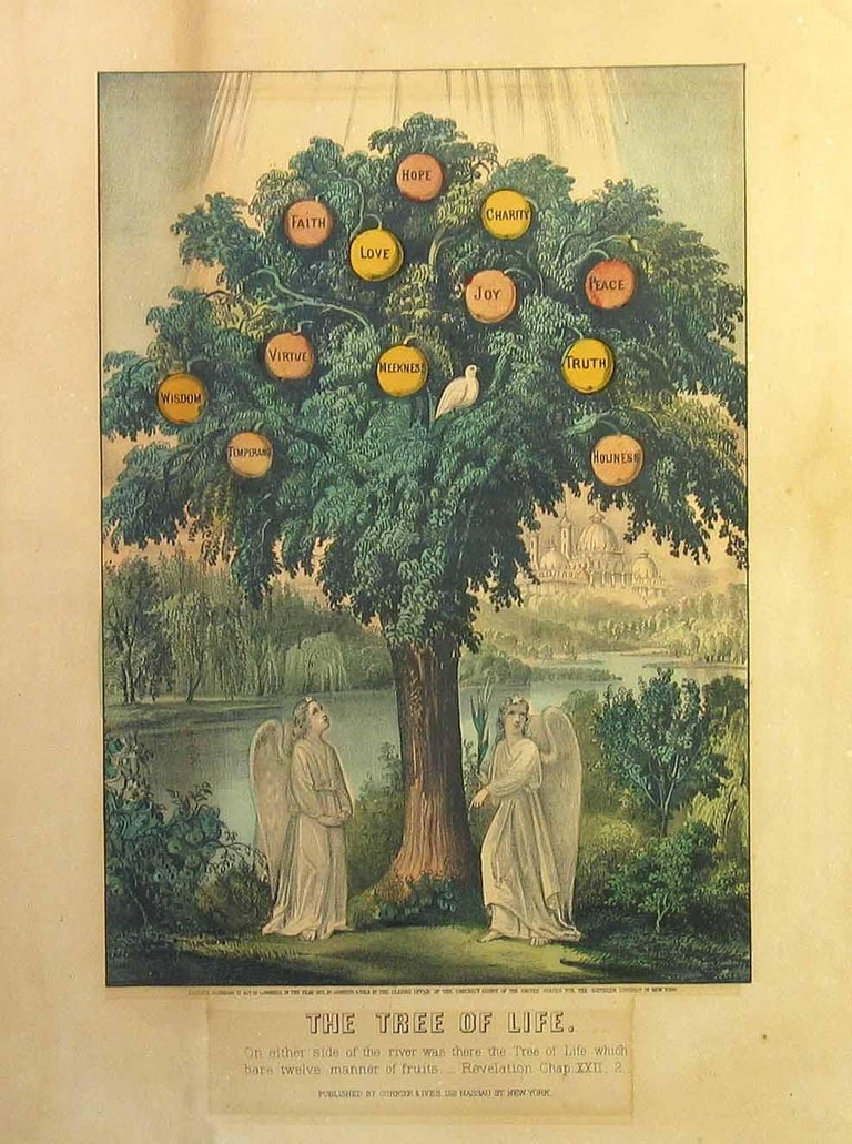 The Tree of Life Lithograph, circa 1870 at 1stDibs | lithograph tree ...