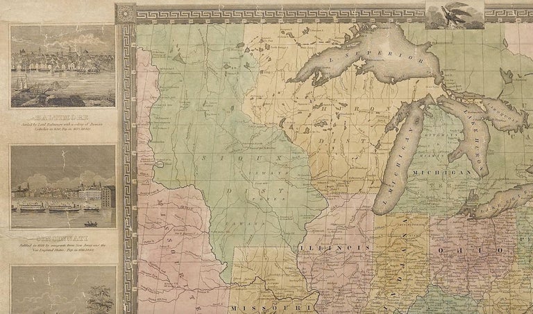"The United States from the Latest Authorities" Antique Wall Map, 1835 ...