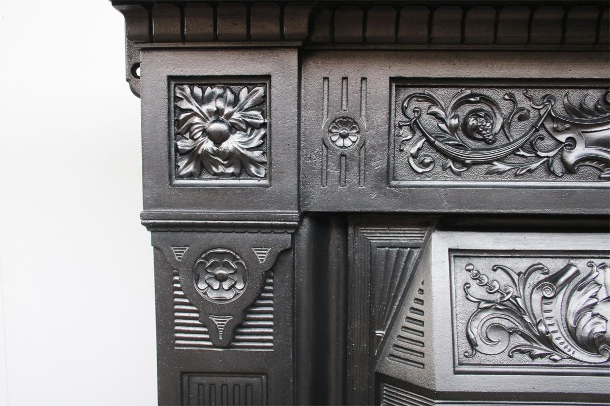 Victor an Antique Victorian Cast Iron Combination Fireplace at 1stDibs