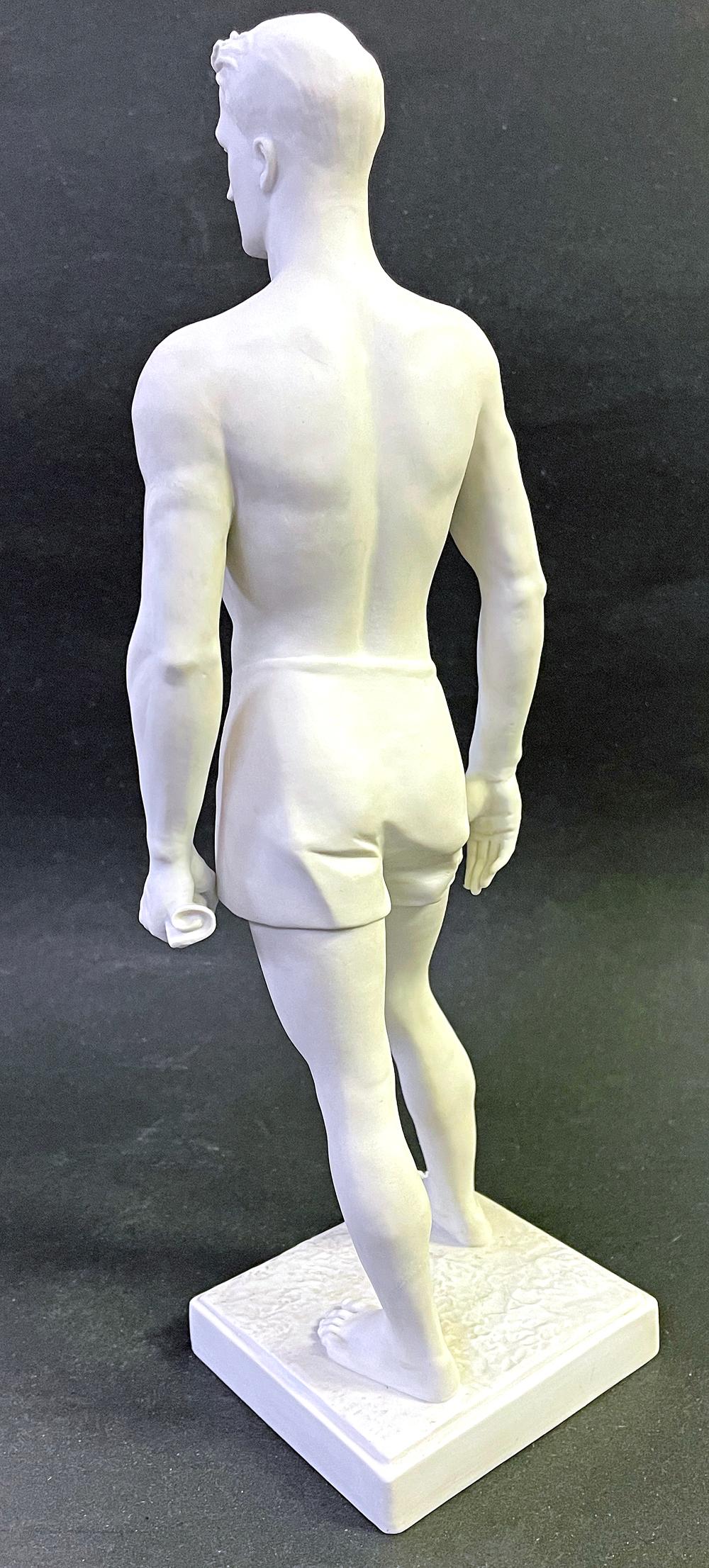 "The Victor", Idealized Male Figure in Porcelain by Franz Nagy, 1930s ...