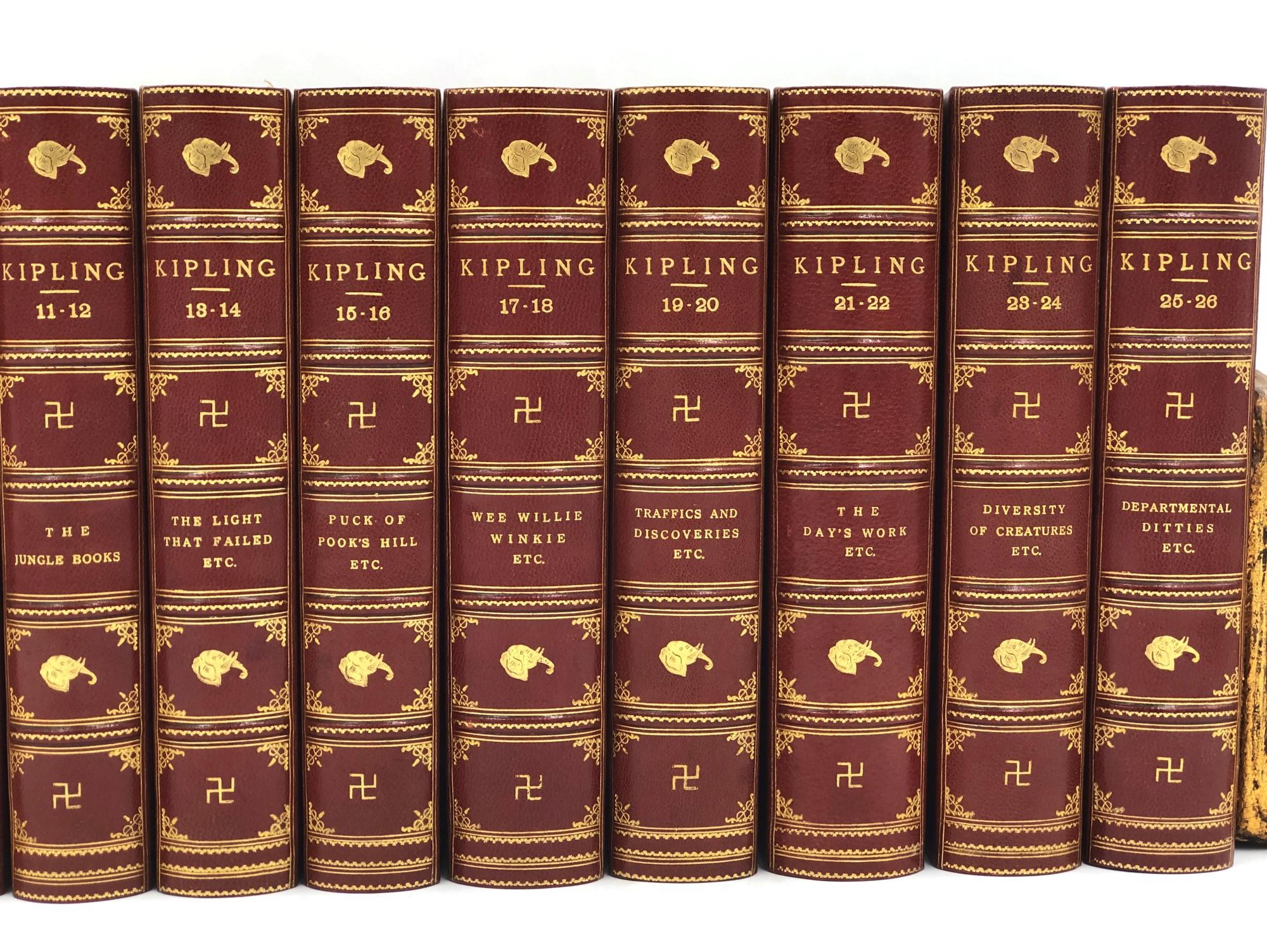 Works of Rudyard Kipling by Mandalay Edition Leather Bound Hardcovers ...