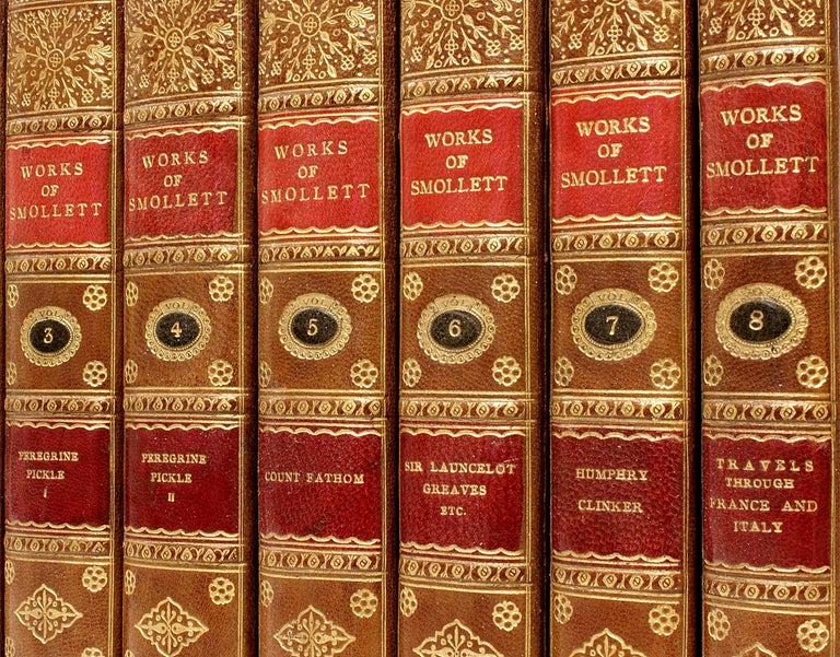 The Works of Tobias Smollett, 8 Volumes, 1797, in a Fine Full Leather ...