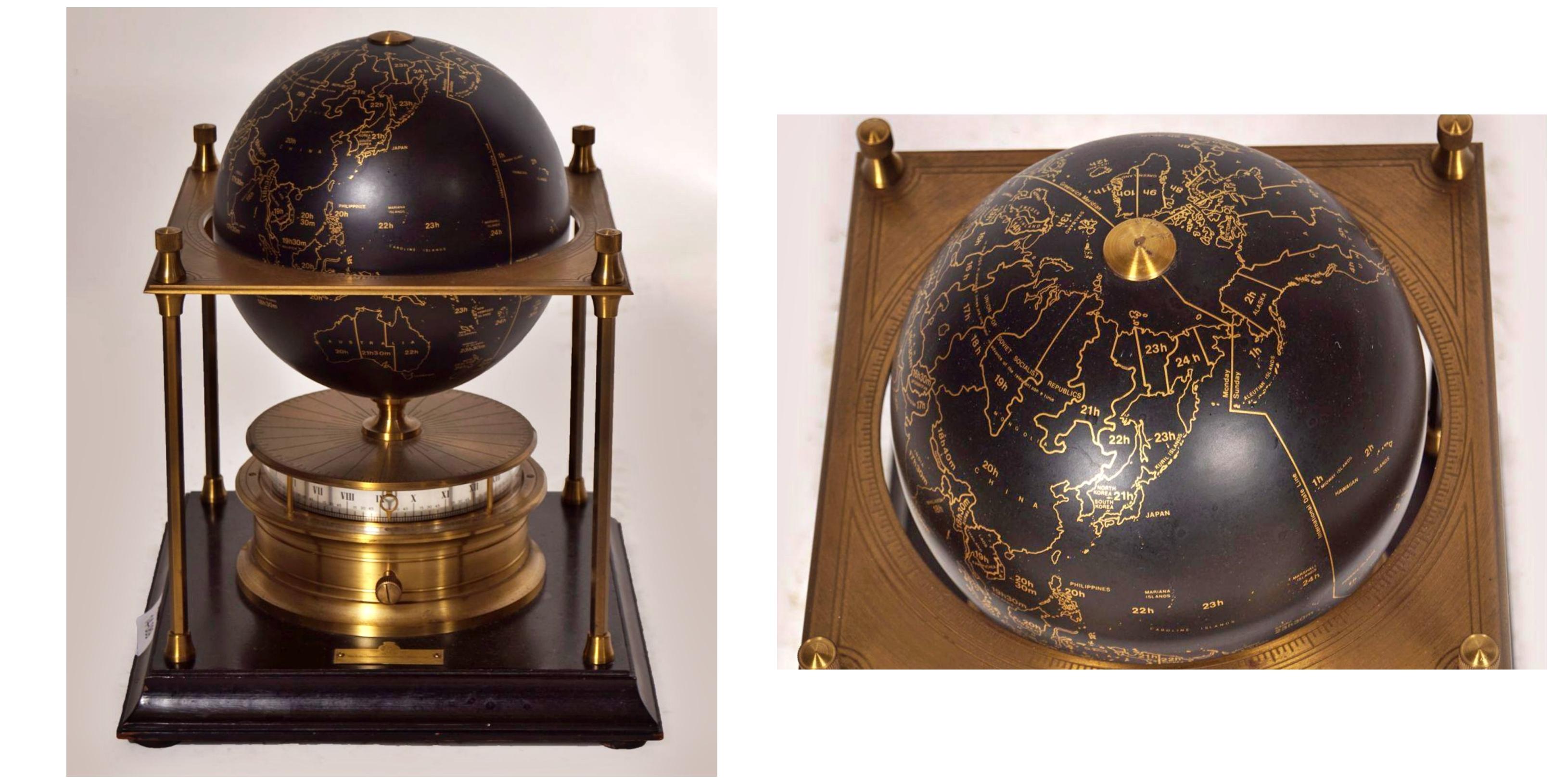 World Clock of the Royal Geographical Society 20th Century at 1stDibs ...