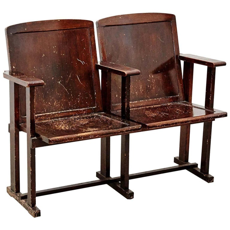 Theater Bench, circa 1920 For Sale at 1stDibs