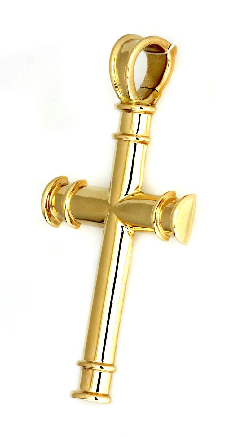 Theo Fennell 18 Carat Yellow Gold Cross Pendant, British Designer at ...