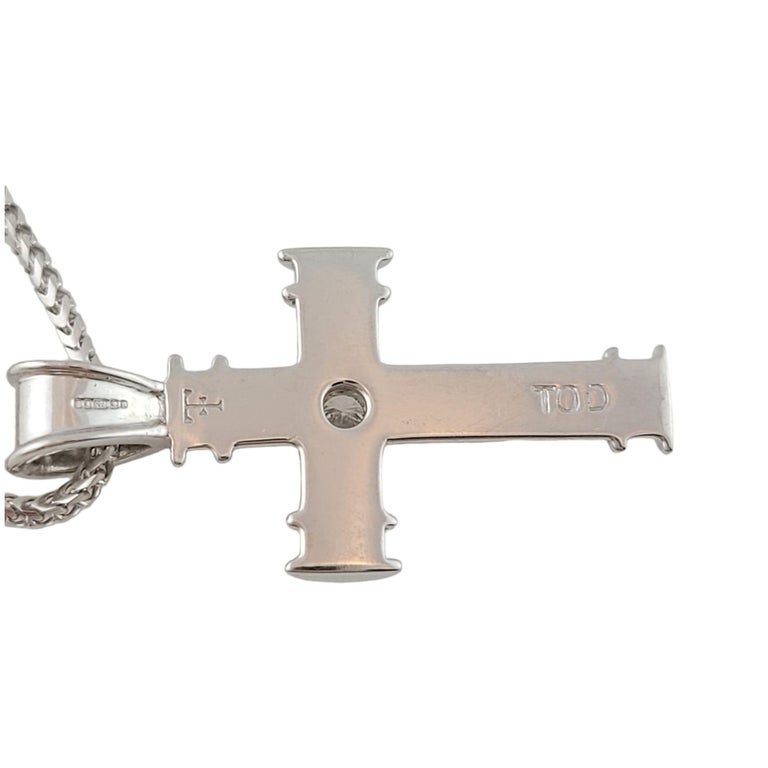 Theo Fennell 18 Karat White Gold and Diamond Cross Pendant Necklace For ...